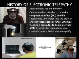 Introduction to Electronic telepathy | PPTX