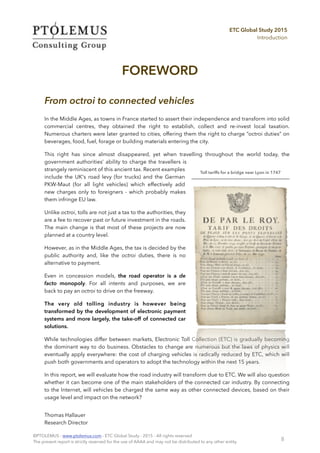 Electronic toll collection global study table of contents | PDF ...