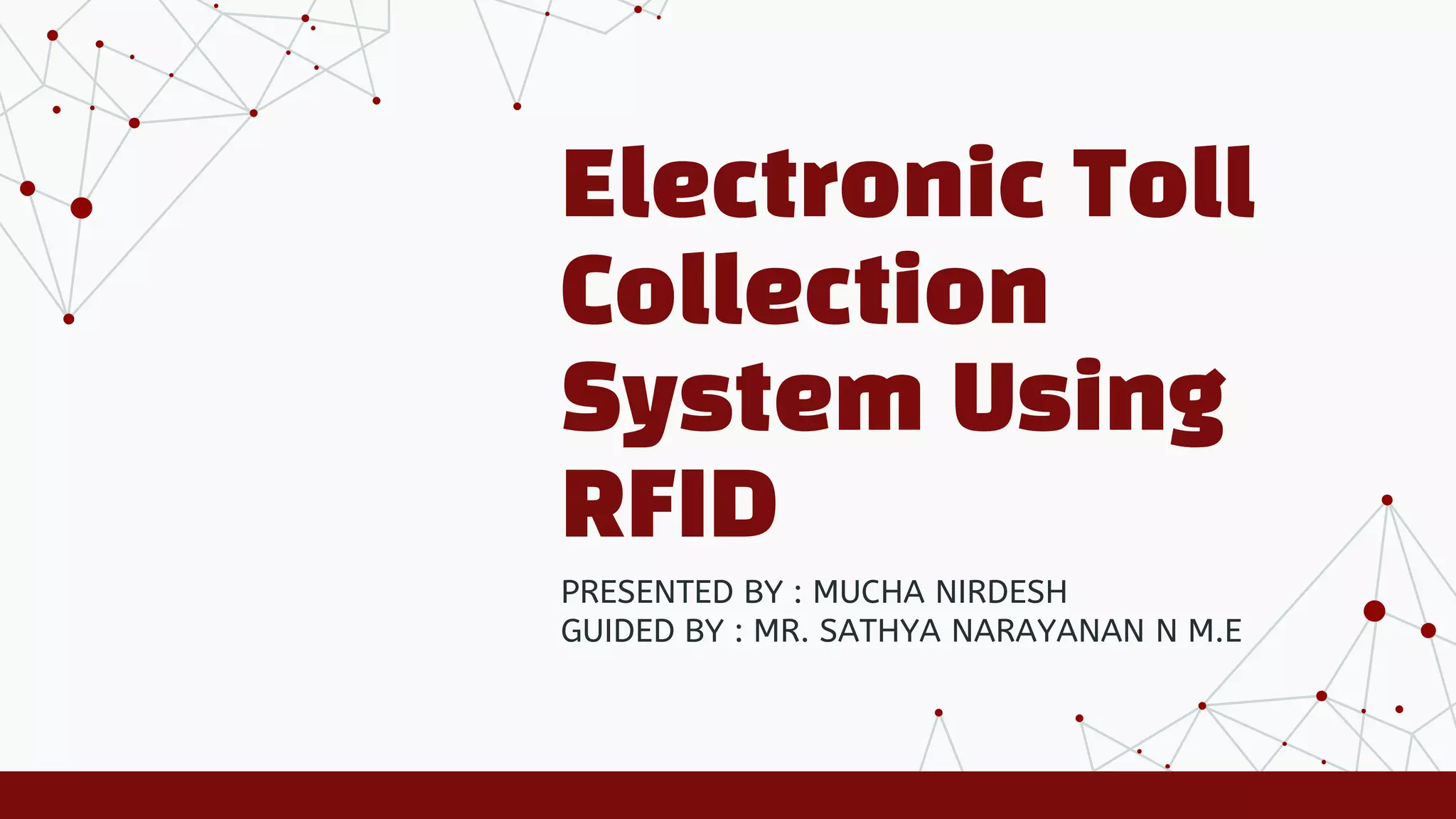 Electronic Toll Collection System Using RFID seminar.pptx