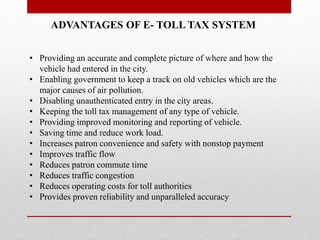 Electronic toll system | PPTX