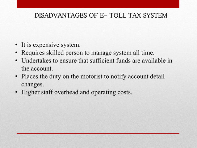 Electronic toll system | PPTX