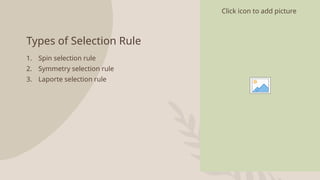 ELECTRONIC TRANSITION & SELECTION RULE.pptx