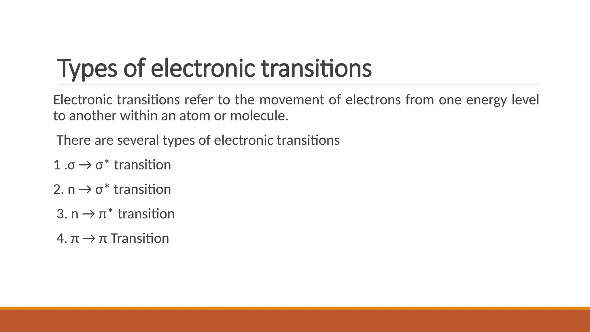 Electronic transitions,UV Visible spectroscopy.pptx