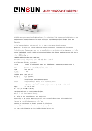 Electronic twist tester | PDF