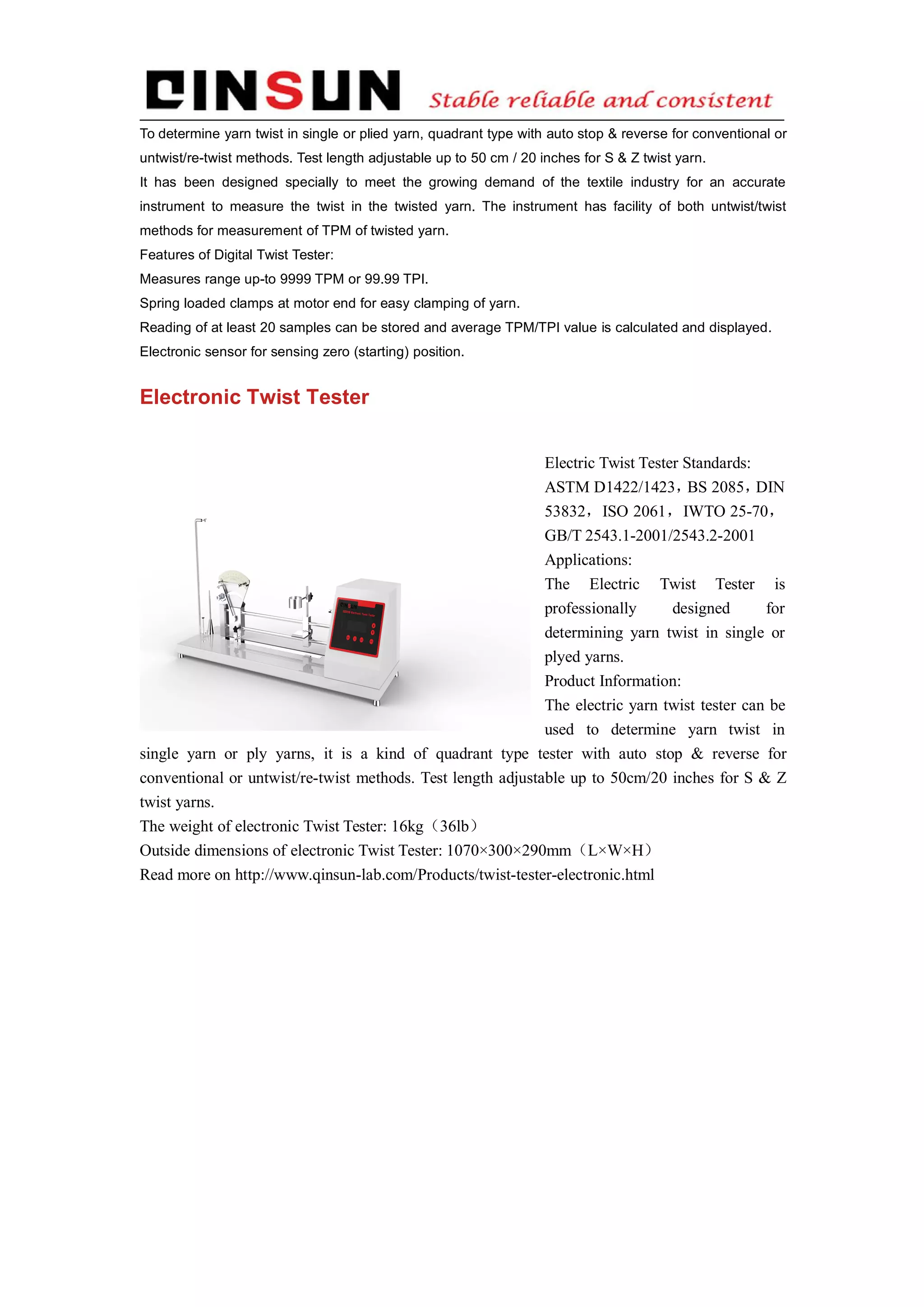 Electronic twist tester | PDF
