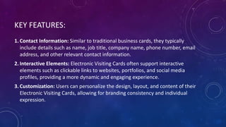 Electronic visiting card | E Visiting Card | PPTX