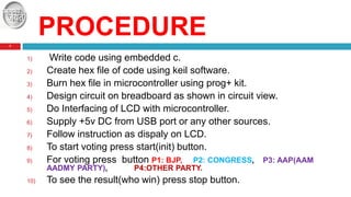 Project on Electronic voting machine | PPTX | Computing | Technology ...