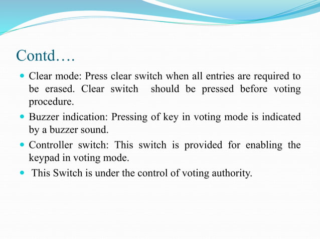 Electronic voting machine | PPTX | Computer Peripherals | Computing