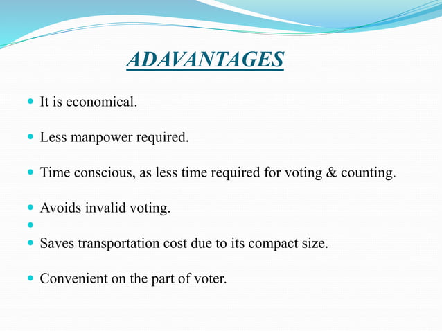 Electronic voting machine | PPTX | Computer Peripherals | Computing