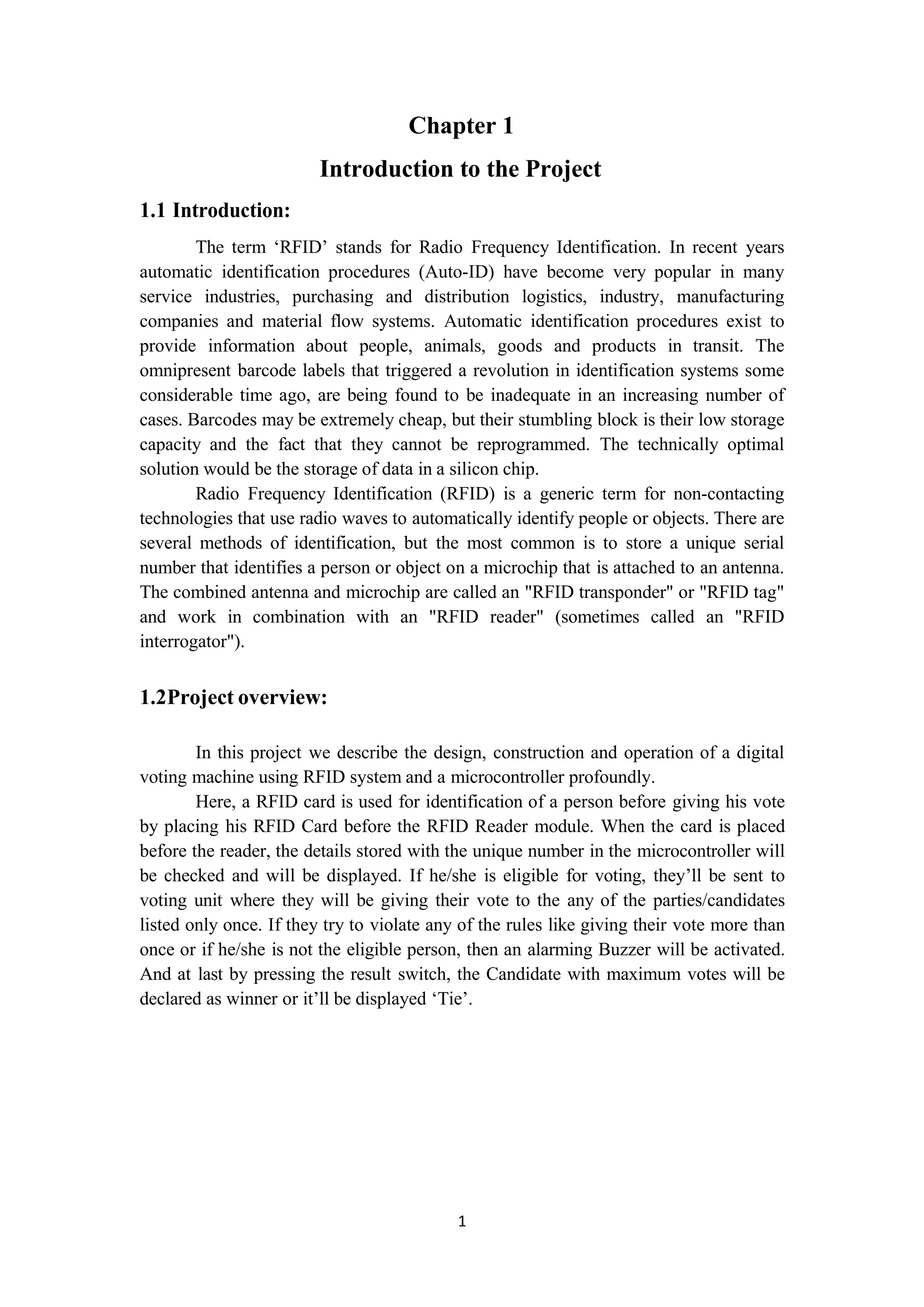 Electronic voting machine using RFID | PDF