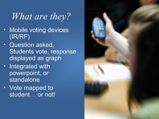 Electronic voting systems clickers | PPT | Web Development | Internet