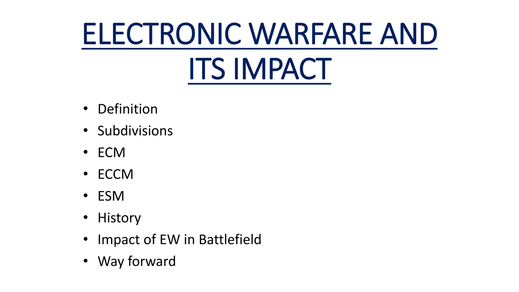 electronic warfare in ew environment and how to use | PDF