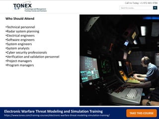 Electronic Warfare Threat Modeling and Simulation | PPTX