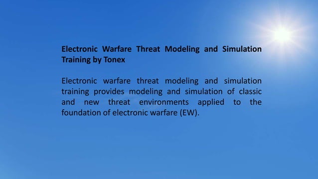 Electronic Warfare Threat Modeling and Simulation Training | PPTX ...
