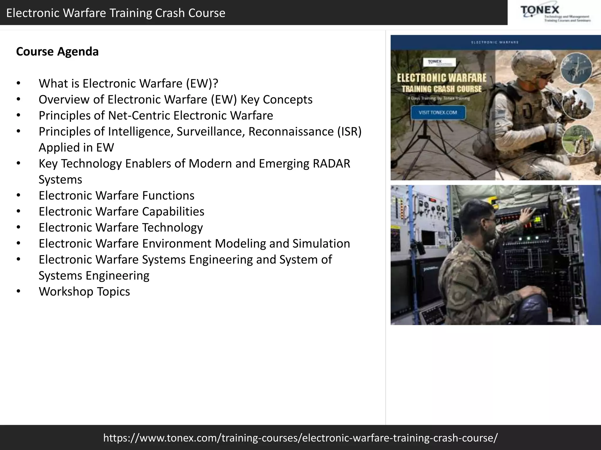Electronic Warfare Training Crash Course by Tonex | PPTX