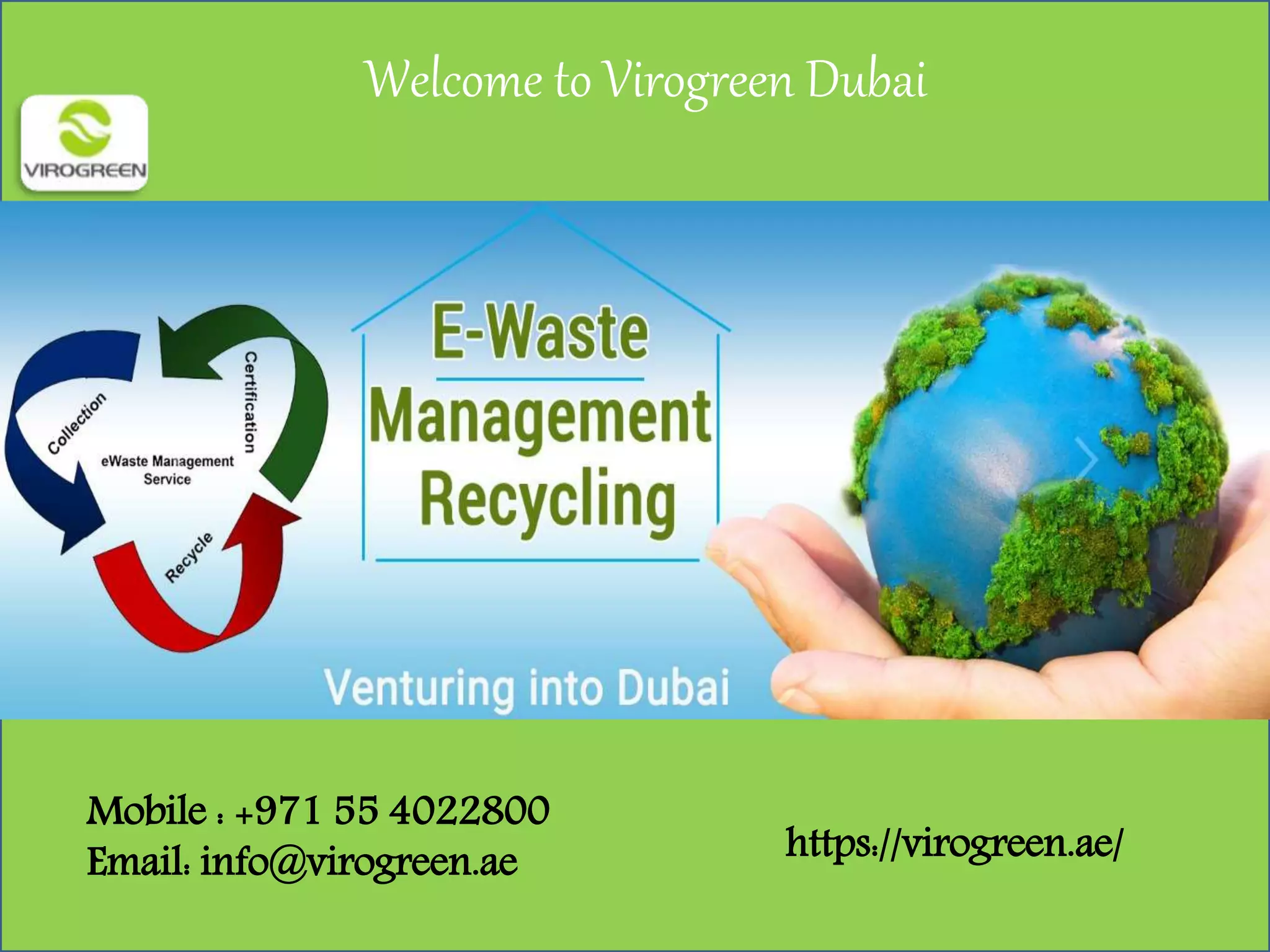 E waste recycling centers in Dubai | PPT
