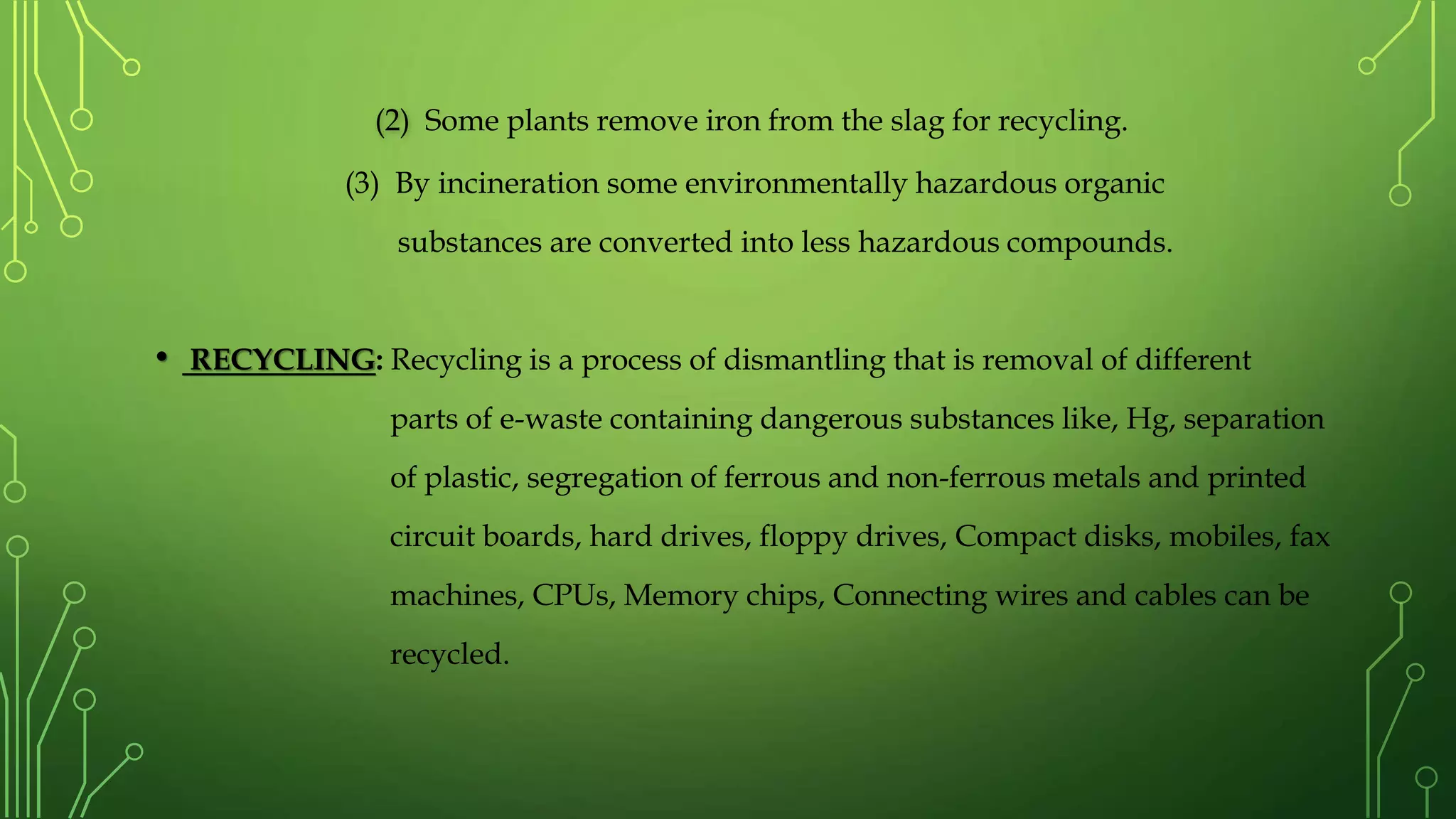 Electronic waste (e-waste) and its management | PPTX