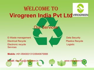 Electronic waste recycle in india | PPT | Environmental Services ...