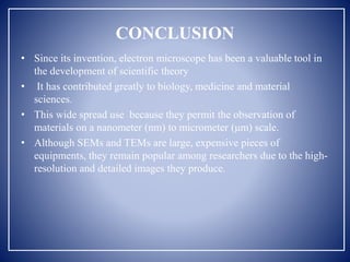 Electron microscope | PPTX