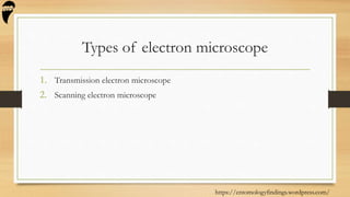 Electron microscope | PPTX | Chemistry | Science