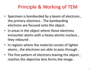 Electron microscope, principle and application | PPTX
