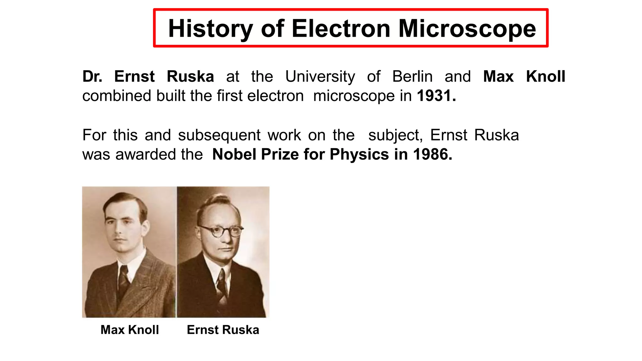 Electron microscope (SEM and TEM) | PPTX