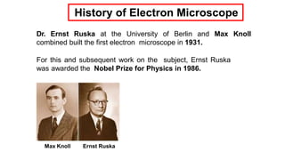 Electron microscope (SEM and TEM) | PPTX