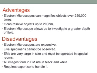 Electron Microscope (principle, operation procedure, types, TEM, SEM, EM Images).pptx