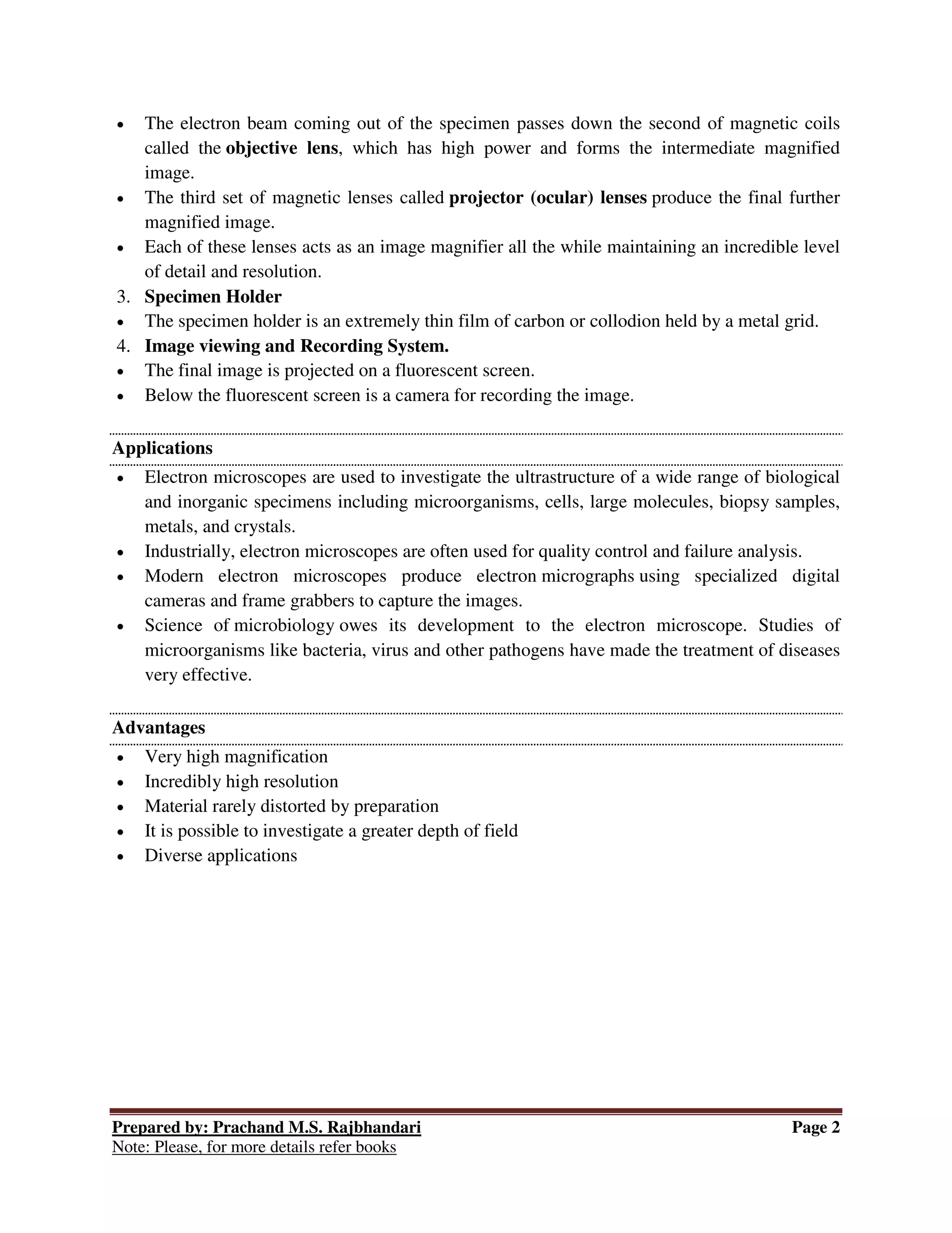 ELECTRON MICROSCOPE | PDF