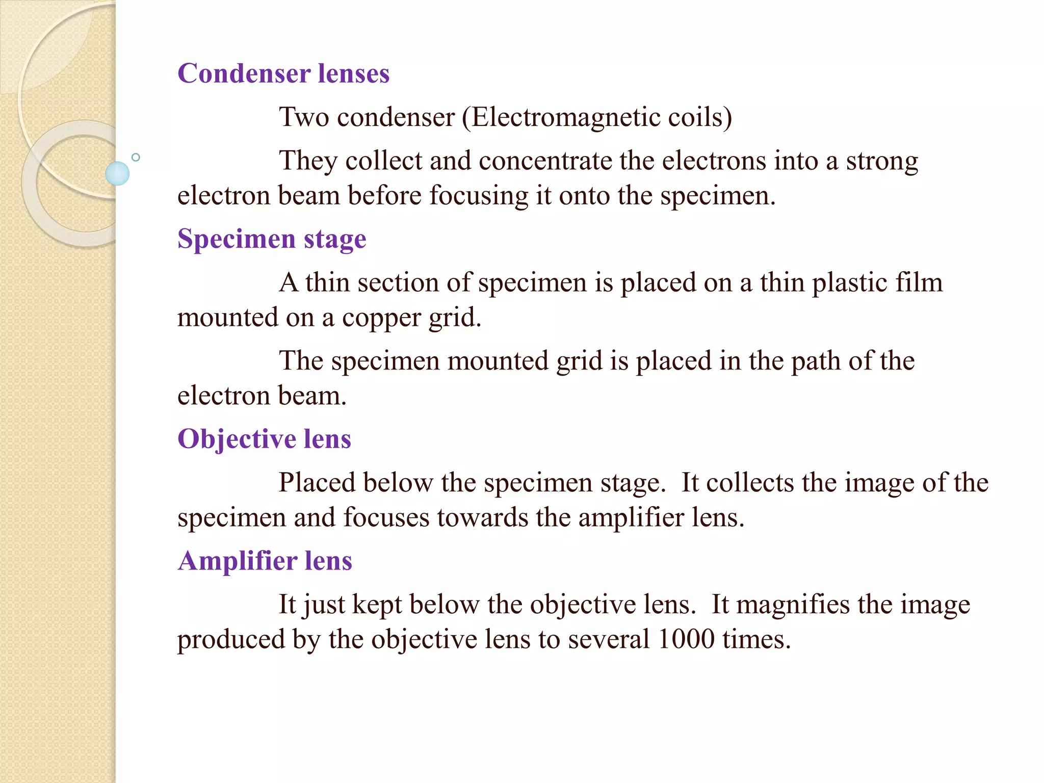 Electron microscope ppt | PPTX