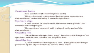 ELECTRON MICROSCOPE TYPES: SEM & TEM NOTES PPT | PPTX