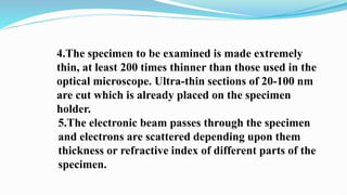 ELECTRON MICROSCOPE TYPES: SEM & TEM NOTES PPT | PPTX
