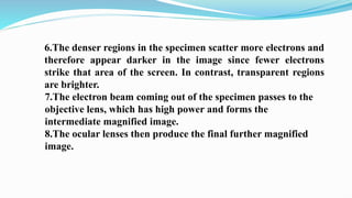ELECTRON MICROSCOPE TYPES: SEM & TEM NOTES PPT | PPTX