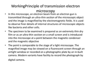 Electron microscopy | PPTX