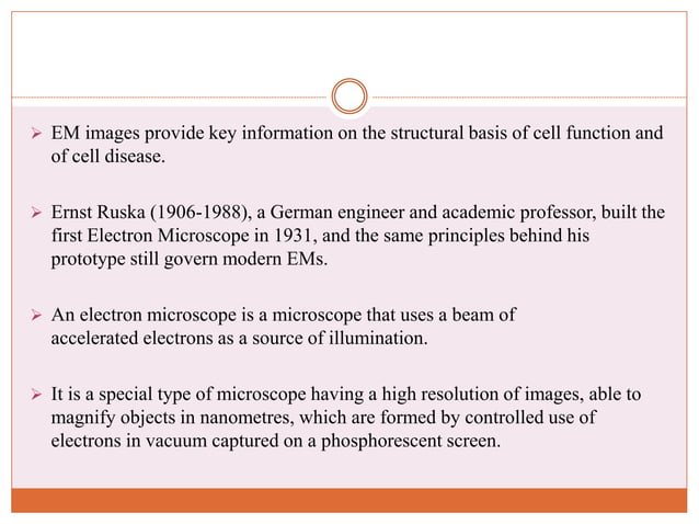 Electron microscopy (EM) | PPTX