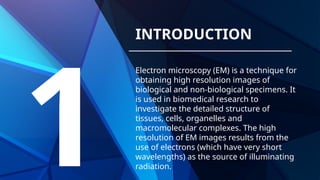 electron microscopy, types, Scanning electron microscope and ...