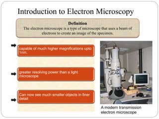 Electron microscopy by nishi kumari | PPT