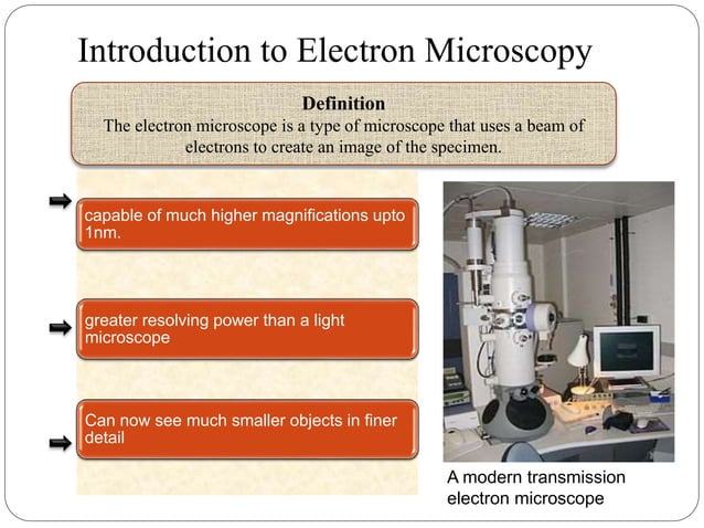 Electron microscopy by nishi kumari | PPT