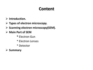 Scanning Electron microscopy | PPTX