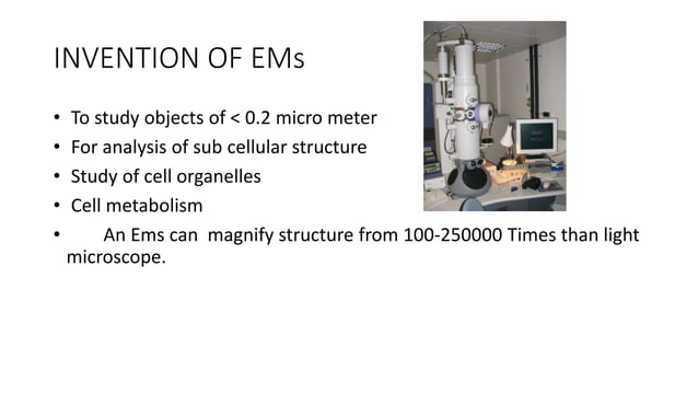 Electron Microscopy and its type Transmission electron microscopy | PPT