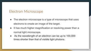 Electron microscopy to study the micro organisms | PPT