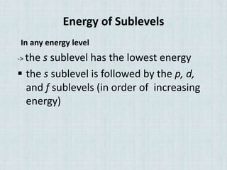 Chemistry: Electron orbitals and sub levels | PPTX