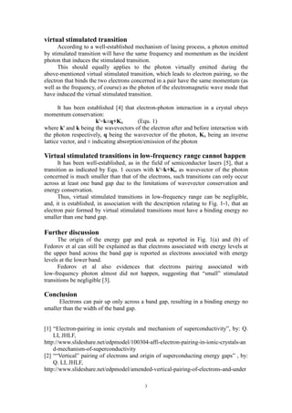 Mechanism of electron pairing in crystals, with binding energy no ...