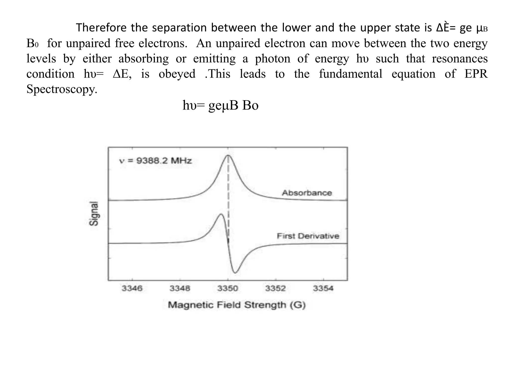 Electron paramagnetic resonance(epr) spectroscopy | PPTX