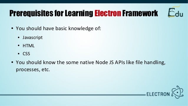 Beginners Guide to Electron Framework