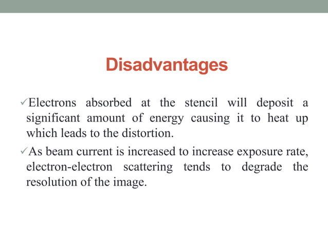 Electron projection lithography | PPTX
