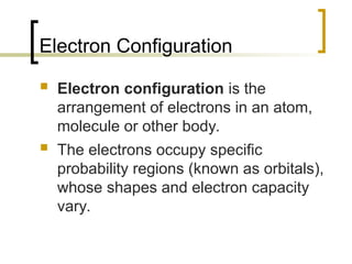 Electrons configuration in atom and atomic structure | PPT