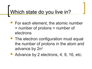 Electrons configuration in atom and atomic structure | PPT