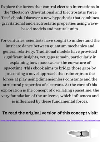 Electron's gravitational and electrostatic force test. | PDF