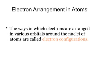 Electrons in atoms areangemet with different models.pptx